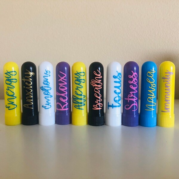 Blank Inhaler Labels, Essential Oil Inhaler Labels, Essential Oil ...