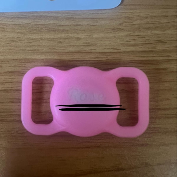 Dog Collar Air Tag Holder Engraved Safety Tracker Custom Pet Collar ...