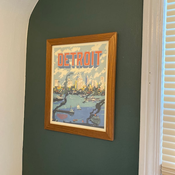Vintage Detroit Travel Poster • Detroit Print • 5 Sizes! • Port of ...