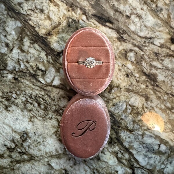 THREE SLOT Ring Box, Three Slot Velvet Ring Box, Three Slot Wedding ...