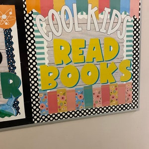Reading or Library Bulletin Board or Door Decor, Easy and Modern ...