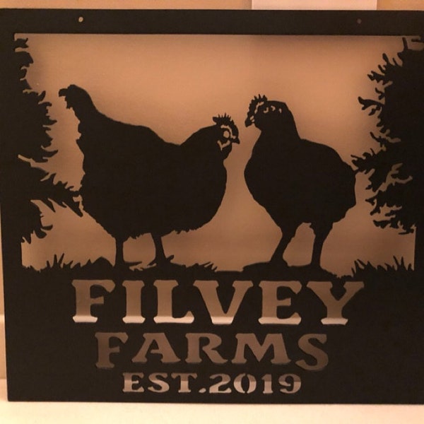 Broiler Chicken Farm Sign, Show Chicken Custom Metal - Etsy