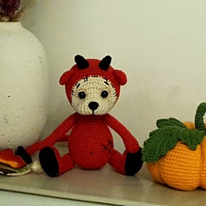 Teddy Bear Devil Crochet Pattern Amigurumi Halloween Lucifer the Fallen ...
