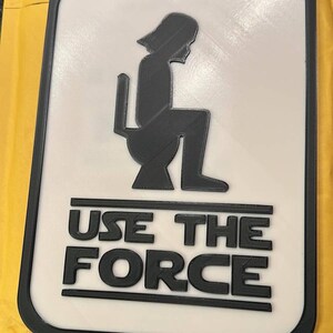 Use the Force Funny Bathroom Sign Restroom Sign - Etsy