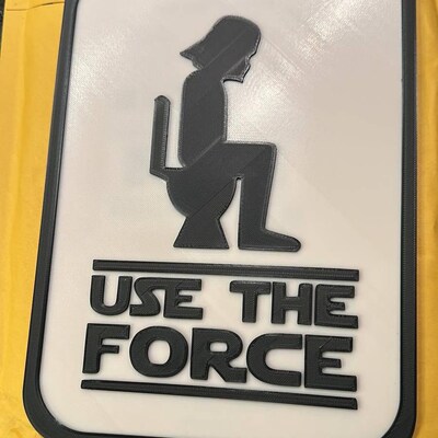 Use the Force Funny Bathroom Sign Restroom Sign - Etsy