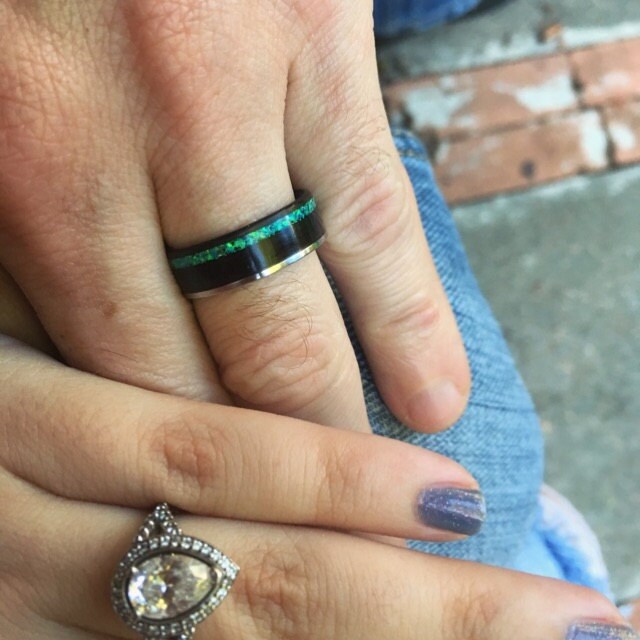 Bentwood Ring Golden Amboyna Burl Ring on Ebony Wood Liner | Etsy