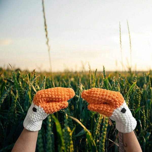 Goose Mittens - Custom Size - Crochet Pattern Instant Download - Etsy