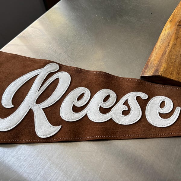 Large Single Word Custom Suede and Leather Pennant Flag Banner ...