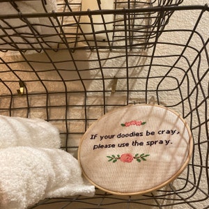 Middle Finger Cross Stitch, Middle Finger Needlepoint, Funny Hoop Art ...