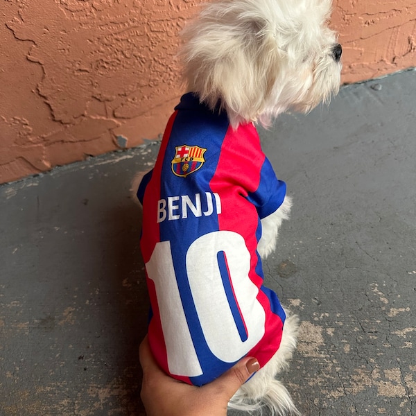 Barcelona Personalised Pet Tank Top FC 25/26 With Original FC Logo (dog ...
