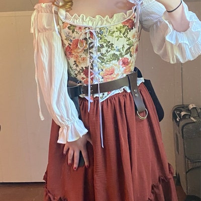 Cottagecore Corset Stays With Ruffles Romantic Rococo - Etsy