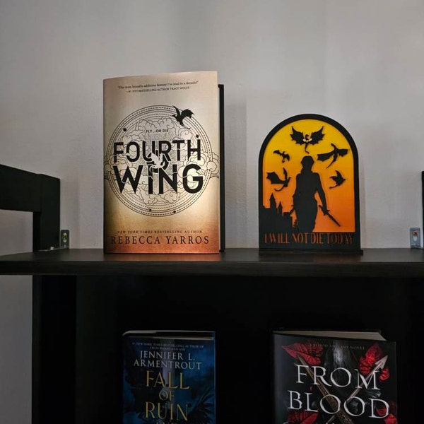 I Will Not Die Today Sign, Fourth Wing Sign, Fourth Wing Merch, Booktok ...