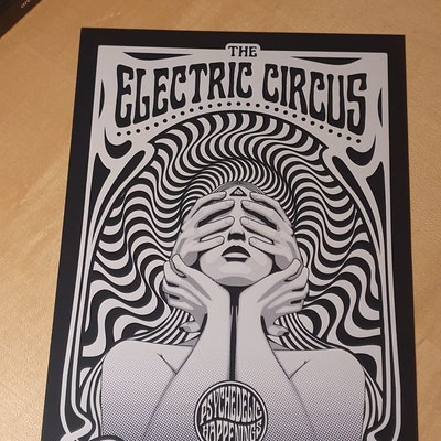 The Electric Circus Psychedelic Rock Art Print, Psychedelic Art Print ...
