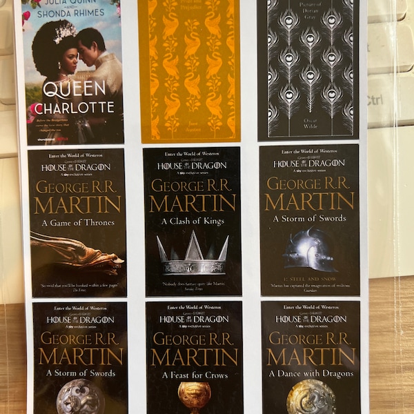 Custom Book Covers Sticker Sheet - Etsy
