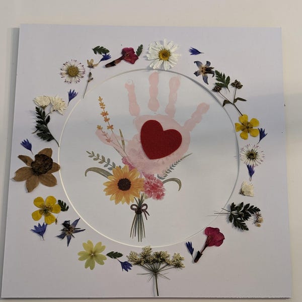 Valentine Mother's Day Craft Handprint Art Birthday Activity Floral ...