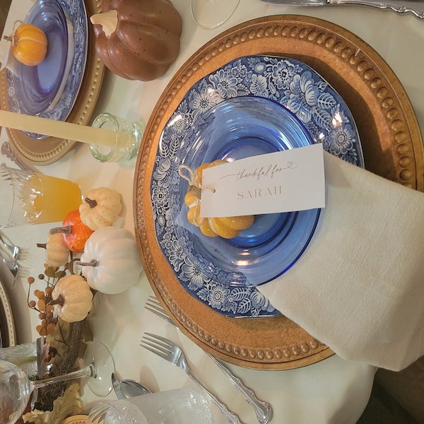 Thanksgiving Name Cards Template, Fall Bridal Shower Place Cards ...