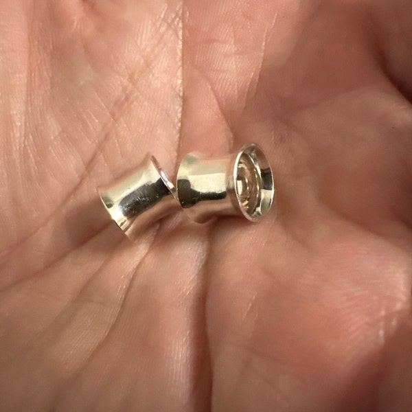 Shiny Sterling Silver Plugs ~ Gauged Earrings ~ Flesh Tunnels ...