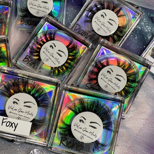 Eyelash Custom Name Case Stickers Labels Rectangle Clear Transparent ...