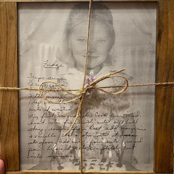 Keepsake Handwritten Frame - Freestanding or Hanging- Includes Editing ...