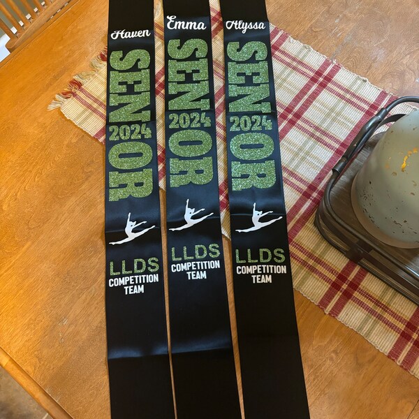 Senior Sash. Custom Senior Sash * CUSTOM: Name, Graduation Year, Sport ...