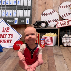 Digital Backdrop Football Half Time Theme, Half Birthday, Six Month ...