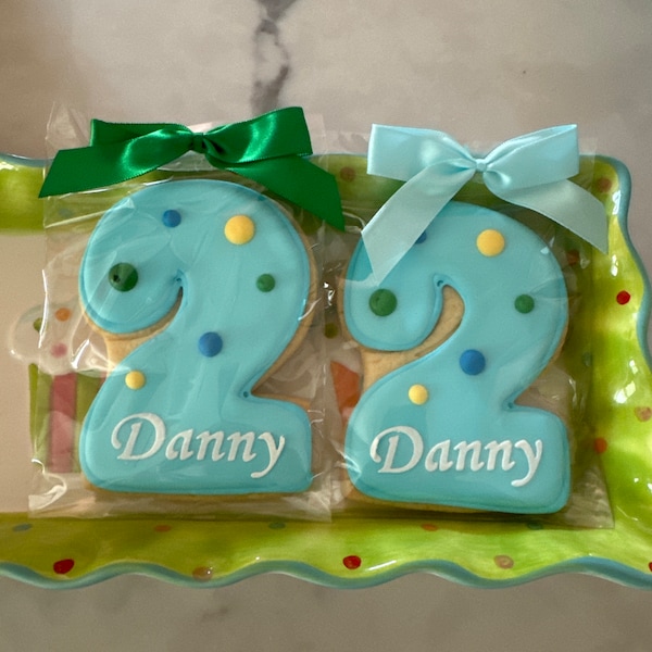 Birthday Cookies, Ages 1-9, Personalized (4" Size, Bowed) - Next Ship ...