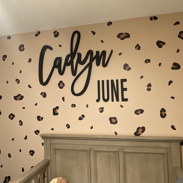 Animal Print Wall Decal Leopard Brown Black Spots Stickers Polka Dots ...