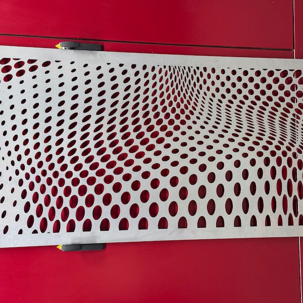3 Perforated Waves Wall Decor Room Divider Partition Privacy Screen ...