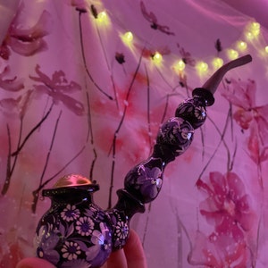 Personalized Smoking Pipe Custom Pink Flower Pipe Wooden | Etsy