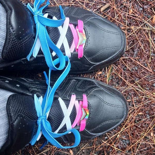 Transgender Pride Shoelaces — Subtle LGBT Pride Accessory Pride Flag ...