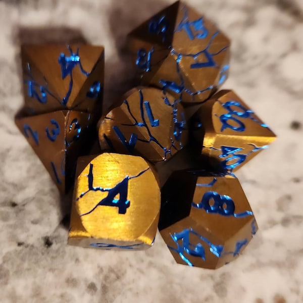 Arcane Fissure Metal Dnd Dice Set | for TTRPG Games Such as Dungeons ...