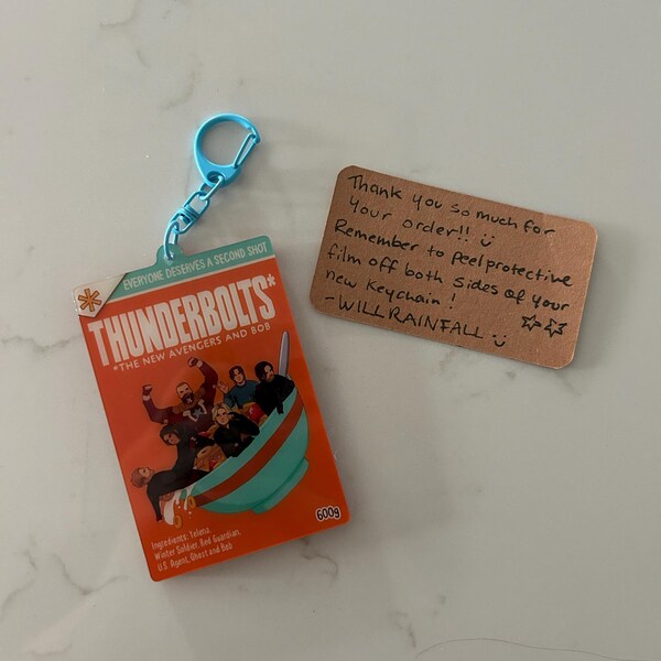 Thunderbolts Cereal Box Shaker Keychain - Etsy
