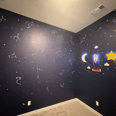 Constellation Wall Decals, Kids Room Decor, Constellation Star Map ...