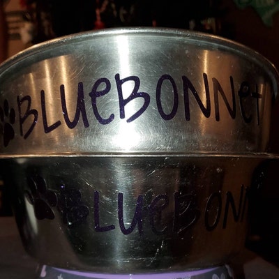 Personalized Dog Bowl Decal // Personalized Cat Bowl Decal // Dog Name ...
