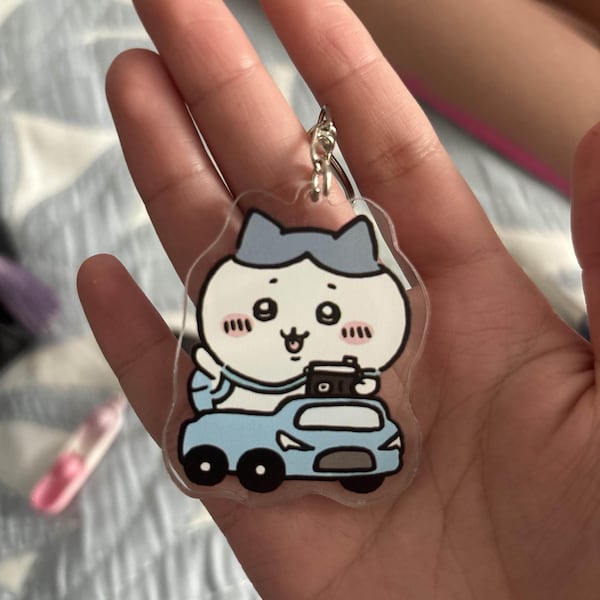 Chiikawa Acrylic Keychain, Chiikawa Double Side Keychain, Hachiware ...