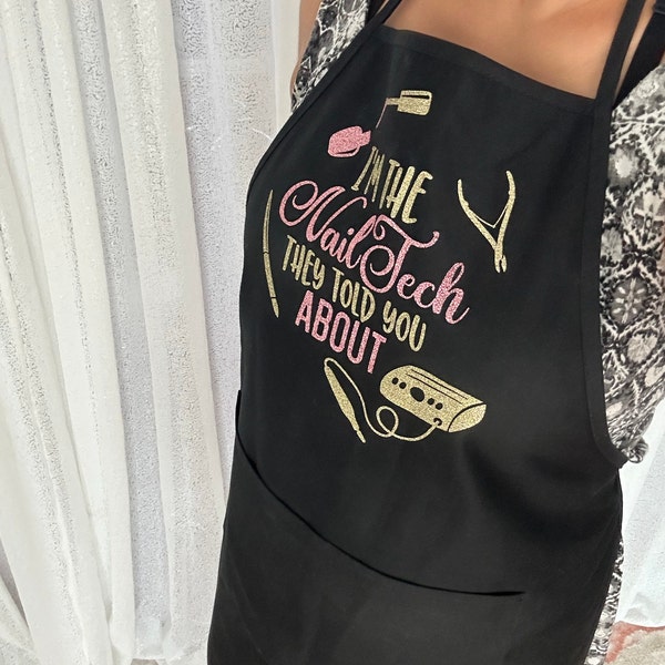Best Nail Tech Ever Apron. You Can Choose From a Pink, White, or Black ...