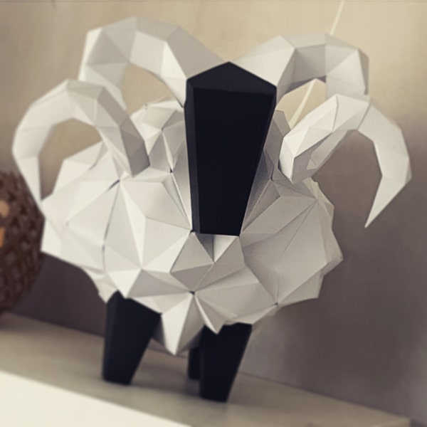 Sheep Papercraft Sculpture, Printable 3D Puzzle, Papercraft Pdf ...