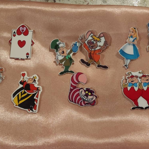 Complete Set of Disney Alice in Wonderland Planar Resin Flat Backs ...