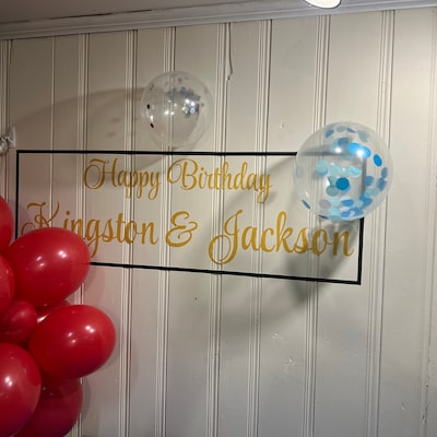 Personalized Happy Birthday Name Wall Decal, Happy Birthday Party ...