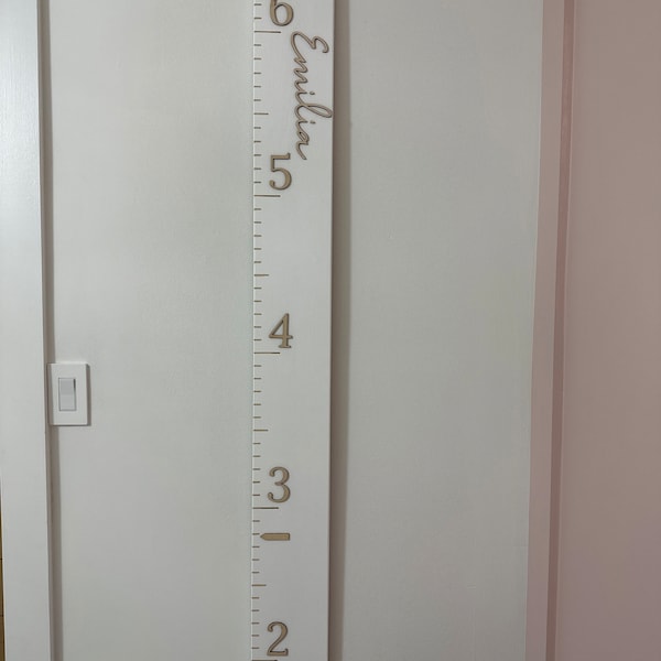Growth Chart Ruler 3D, Wooden Measuring Stick for Kids, Giant Wall ...