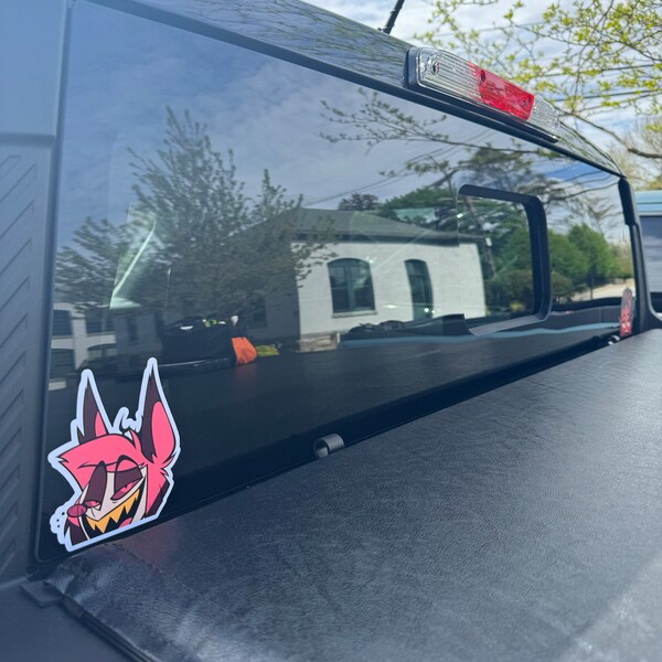 Alastor Car Window Peeker Sticker Hazbin Hotel Peeper Window Decal ...