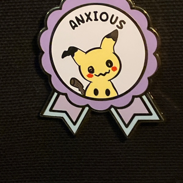 Cute Mimikyu Pin / Mimikyu Pokemon Pin / Ghost Pokemon Pin / Anxiety ...