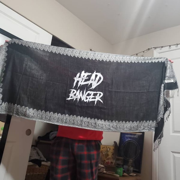 HEADBANGER PASHMINA - Festival Rave Scarf Wook Hippy Pash Unisex Colors ...