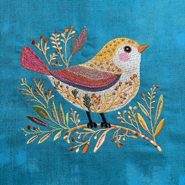 Nightingale Bird Embroidery Designs, Fall Vibes Machine Embroidery ...