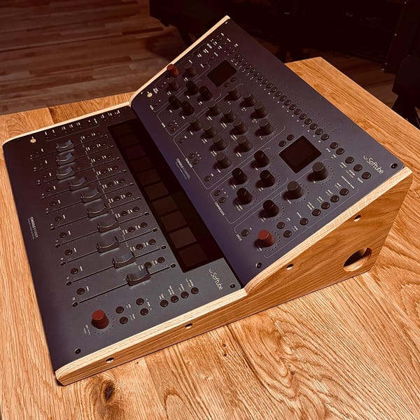 Novation Peak Solid Oak Dual Angle Stand From Synths and Wood - Etsy