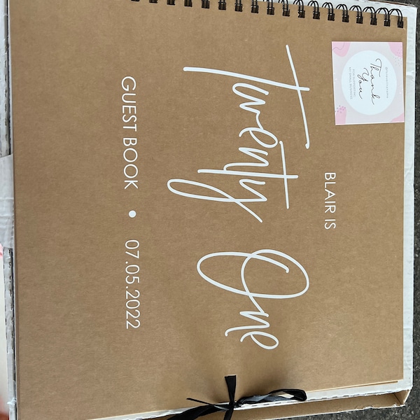 Birthday Guest Book, 21st Guest Book, 30th, 40th, 50th, Any Year Guest ...