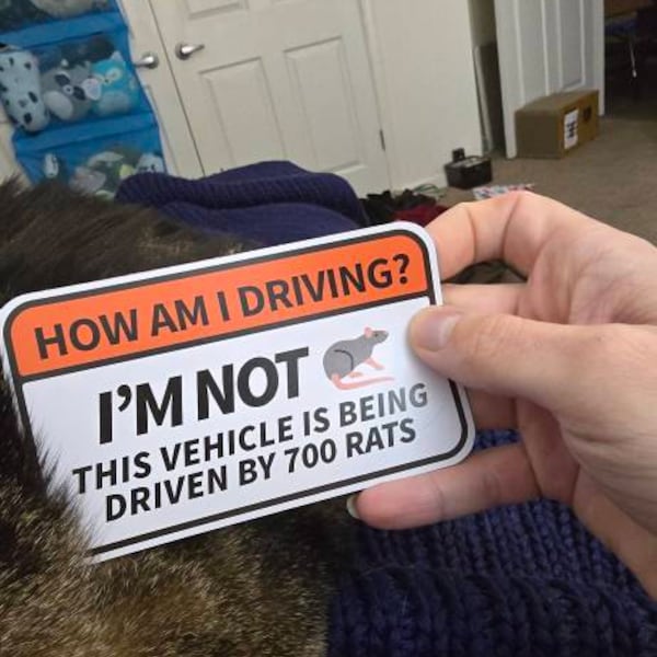 How Am I Driving? Funny Bumper Sticker I'm Not This Vehicle is Being ...