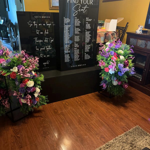 38x8x10 Acrylic Wedding Sign Box Stand, Seating Chart Stand - Etsy