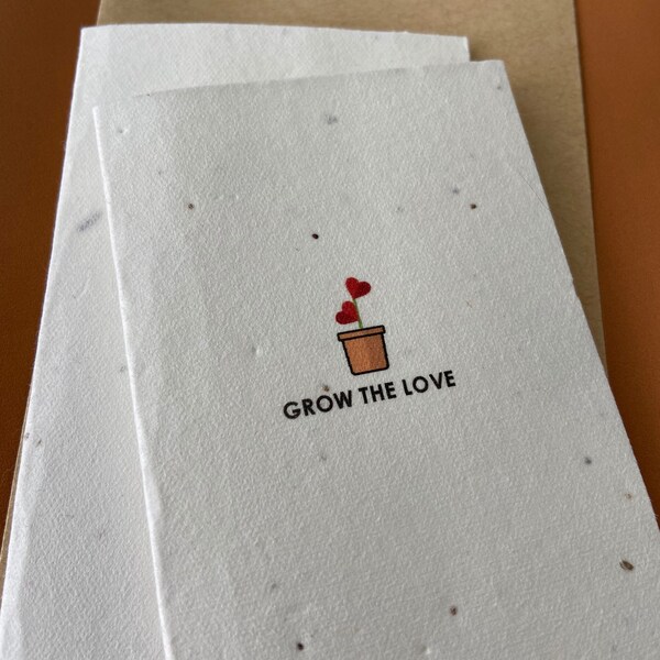 Seed Cards Plantable With Envelopes | Minimalist | Flowers and Herbs ...