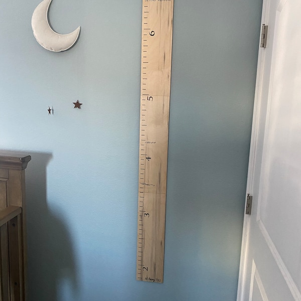 Personalized Wooden Kids Growth Chart - Height Ruler for Boys Girls ...